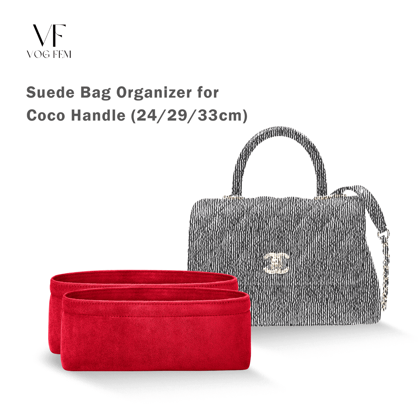 Suede Bag Organizer for Coco Handle | Luxury Custom Fit